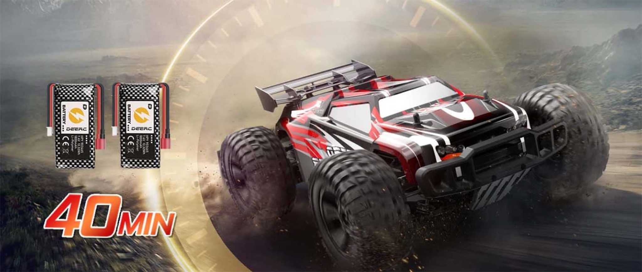 DEERC 9206E - Monstertruck RC Buggy mit 48 km/h für 127,49 € bei Amazon